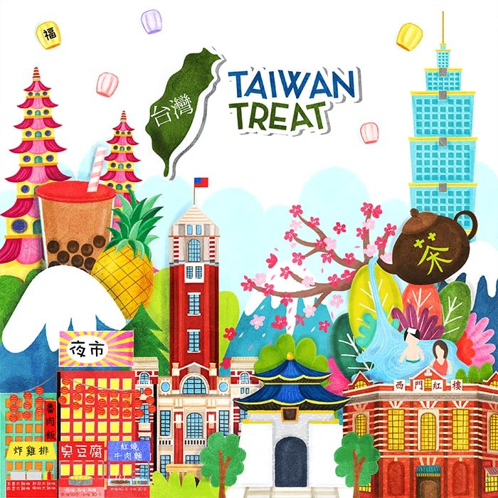 Taiwan Treat Packaging Design and Illustrations - Liv Wan Illustration