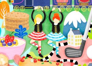 Scotland Food Map Poster. Fun Food Map of Scotland