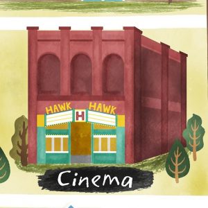 Stranger Things Hawkins Map Poster