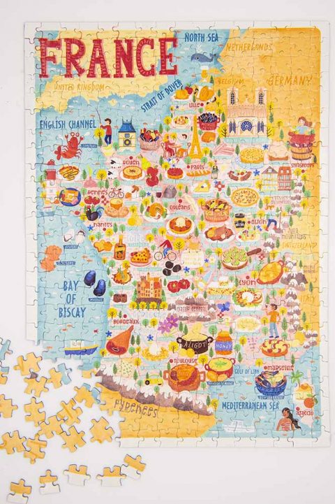 France Map Jigsaw Puzzle 300 pieces premium hand made