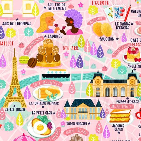 Paris Map Jigsaw Puzzle 300 pieces premium fun colourful