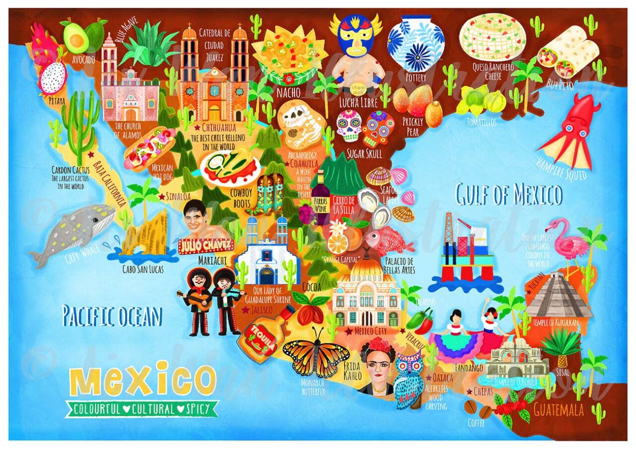 Illustrated Maps - Bold Colourful and Fun by Liv Wan
