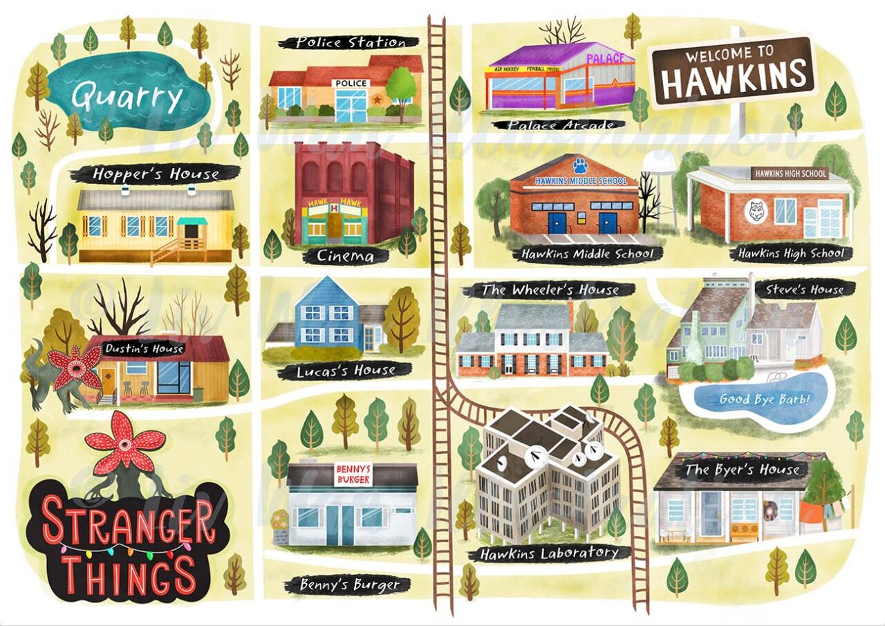 Illustrated Maps N to Z - Liv Wan Illustration